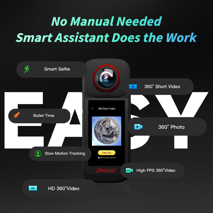 PanoX V3 Waterproof 360 Motorcycle Camera