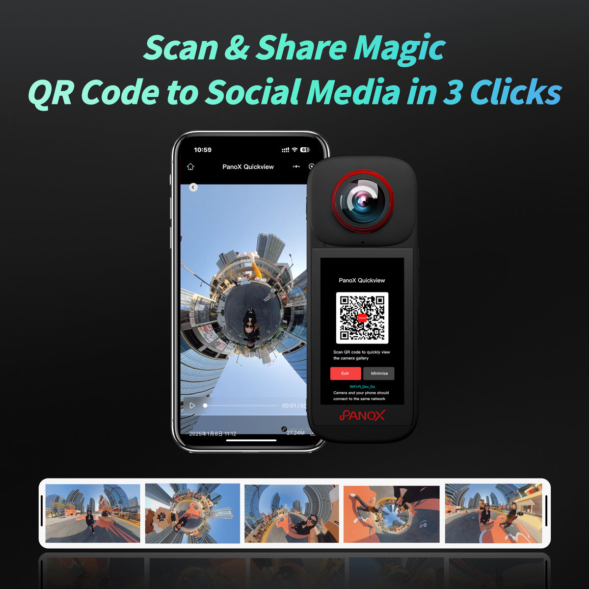 PanoX V3 Waterproof 360 Motorcycle Camera